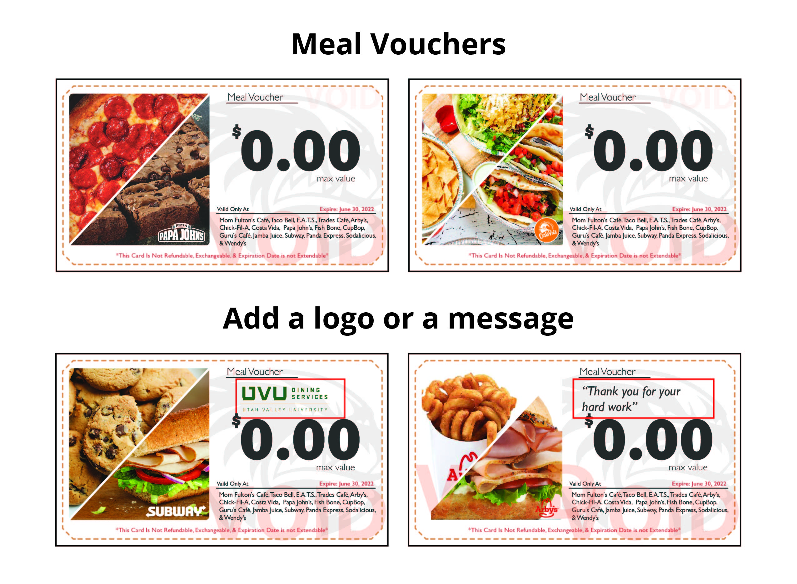 Meal Vouchers and Guest Lists | Dining Options | Utah Valley University