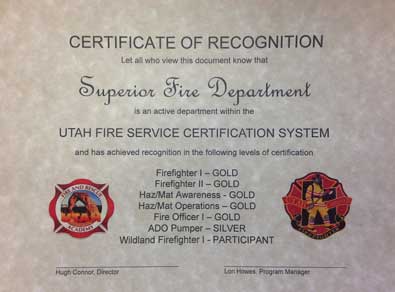 Utah Fire and Rescue Academy Certification Page | Utah Fire and Rescue ...